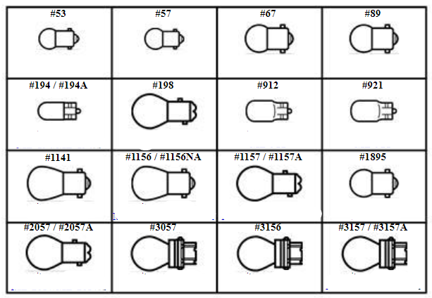 21 ITEMS 105 PIECES ASST AUTOMOTIVE MINI BULBS