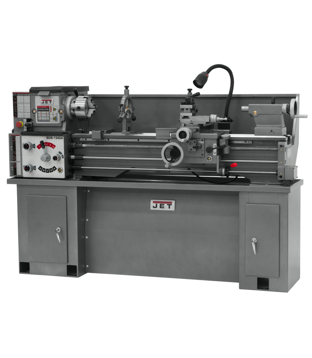 JET 13" x 40" Geared Head Bench Metal Lathe with CBS-1340A Stand | JET ...